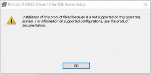 FIXED: Installing Microsoft ODBC Driver 17 for SQL Server produces "A ...